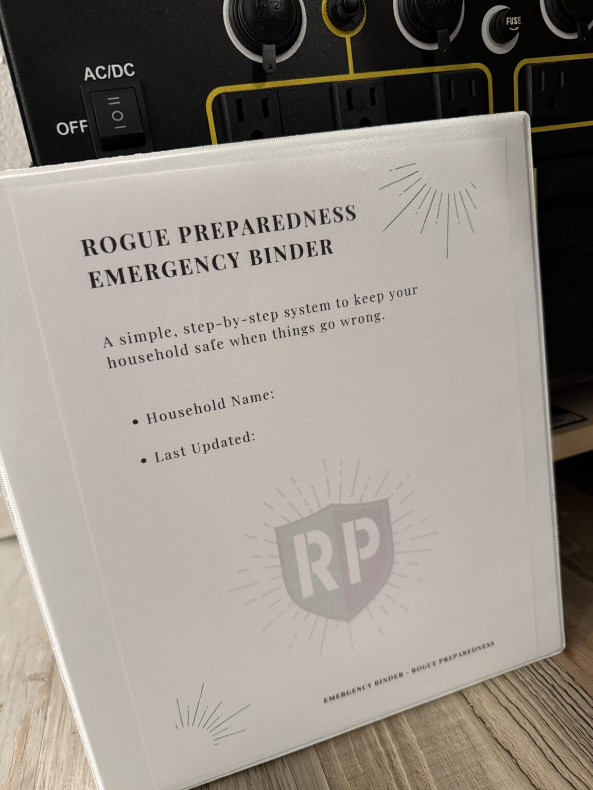 Emergency Preparedness Binder - Rogue Preparedness