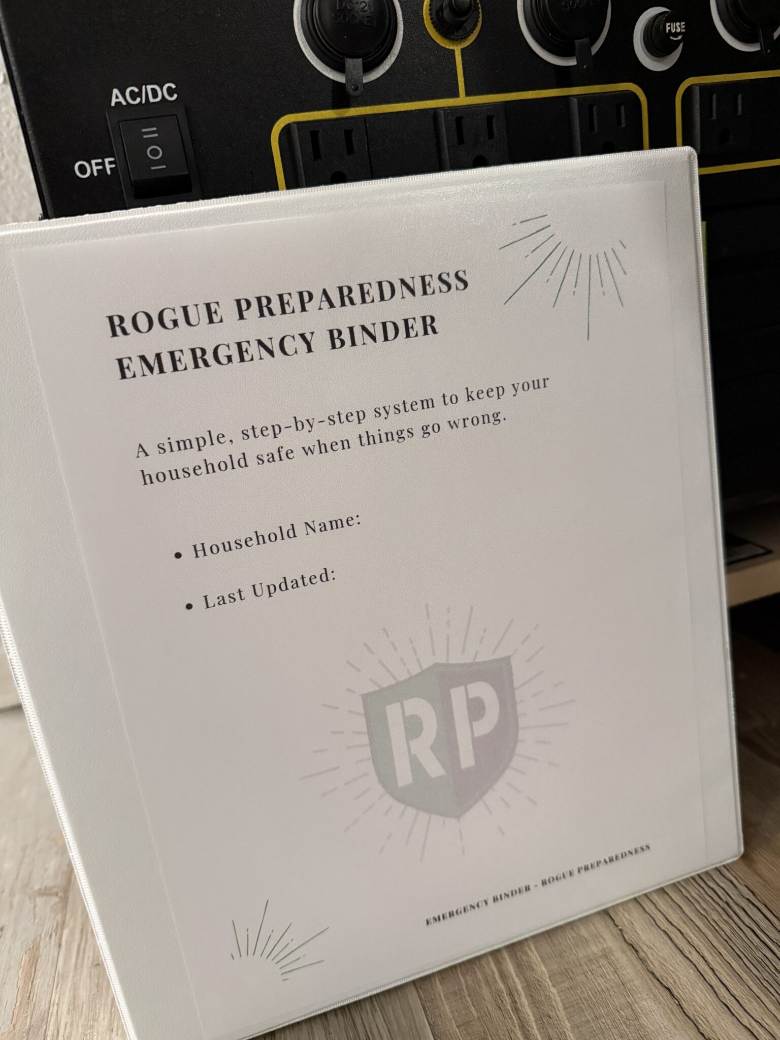 Emergency Preparedness Binder - Rogue Preparedness