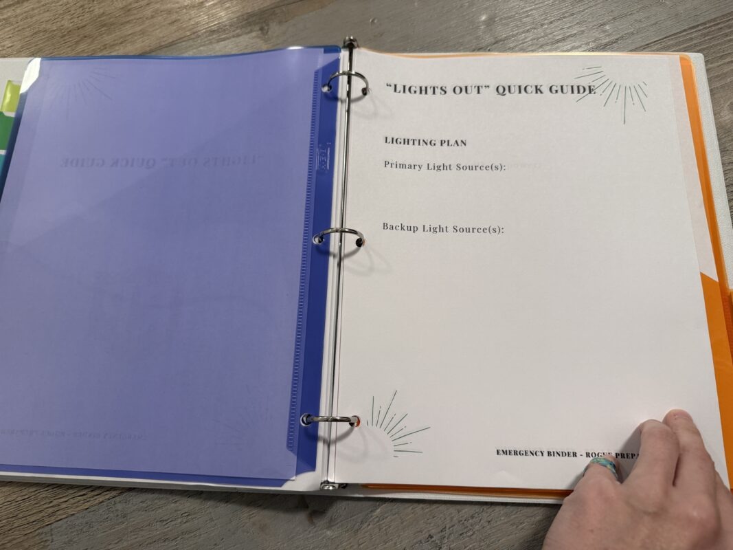 Emergency Preparedness Binder - Rogue Preparedness